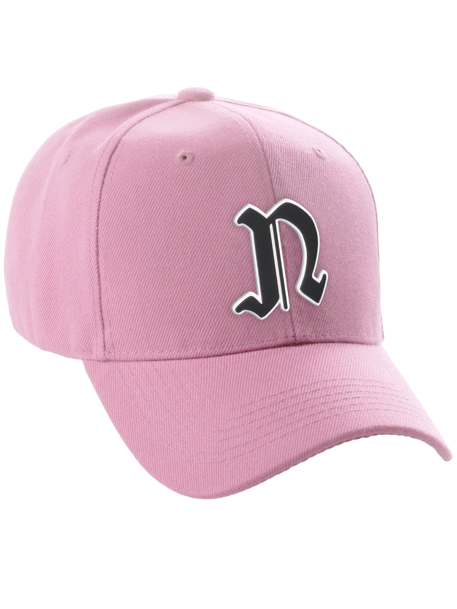 Daxton Structured Baseball Hat Cap Old English A to Z Letter Number ...