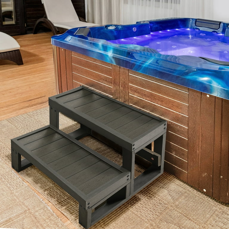 Stairs Above Ground Spas XtremepowerUS Deluxe Adjustable In Pool Slip