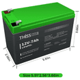 1 Pack Lifepo4 12V 7Ah Lithium Battery, Built-In Smart BMS, Group 31 ...