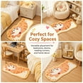Cat Rug for Bedroom, Washable Cats Shaped Area Rug, Cute Cartoon Cat ...