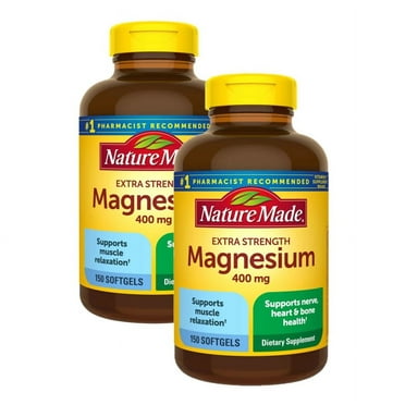 Nature Made Extra Strength Magnesium Oxide 400 mg, Dietary Supplement ...