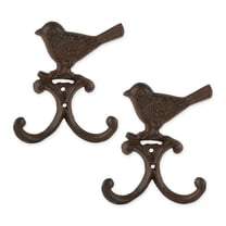 DII Cast Iron Collection Decorative Wall Hook Set, Bird, 2 Count ...