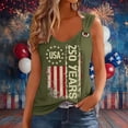 America 250 Shirt Women Sleeveless Metal Ring Strap Patriotic Graphic ...