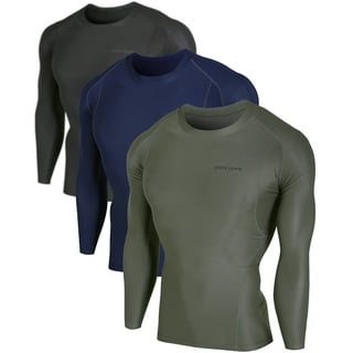 A4 Men's Compression Crew Long Sleeve, Navy, Medium - Walmart.com
