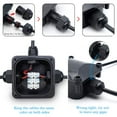 TG4THT-Waterproof Junction Box, IP68, 3-Way Outdoor Cable Connectors,Outdoor/External Electrical ...