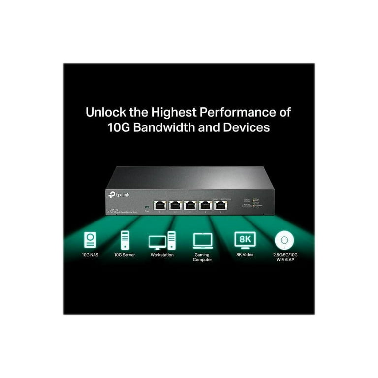 TP-Link 10G Multi-Gigabit Unmanaged Switch TLSX105 - Walmart.com TP-Link 10G Multi-Gigabit Unmanaged Switch TLSX105 - Walmart.com