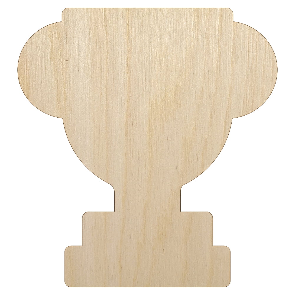 Trophy Award Solid Wood Shape Unfinished Piece Cutout Craft DIY ...