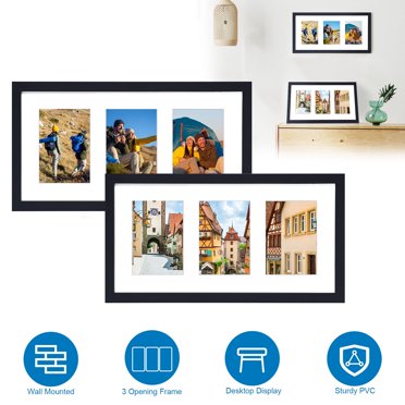 iMounTEK Picture Frame Displays Three 5"x7"Frame Opening Collage 10"x20 ...