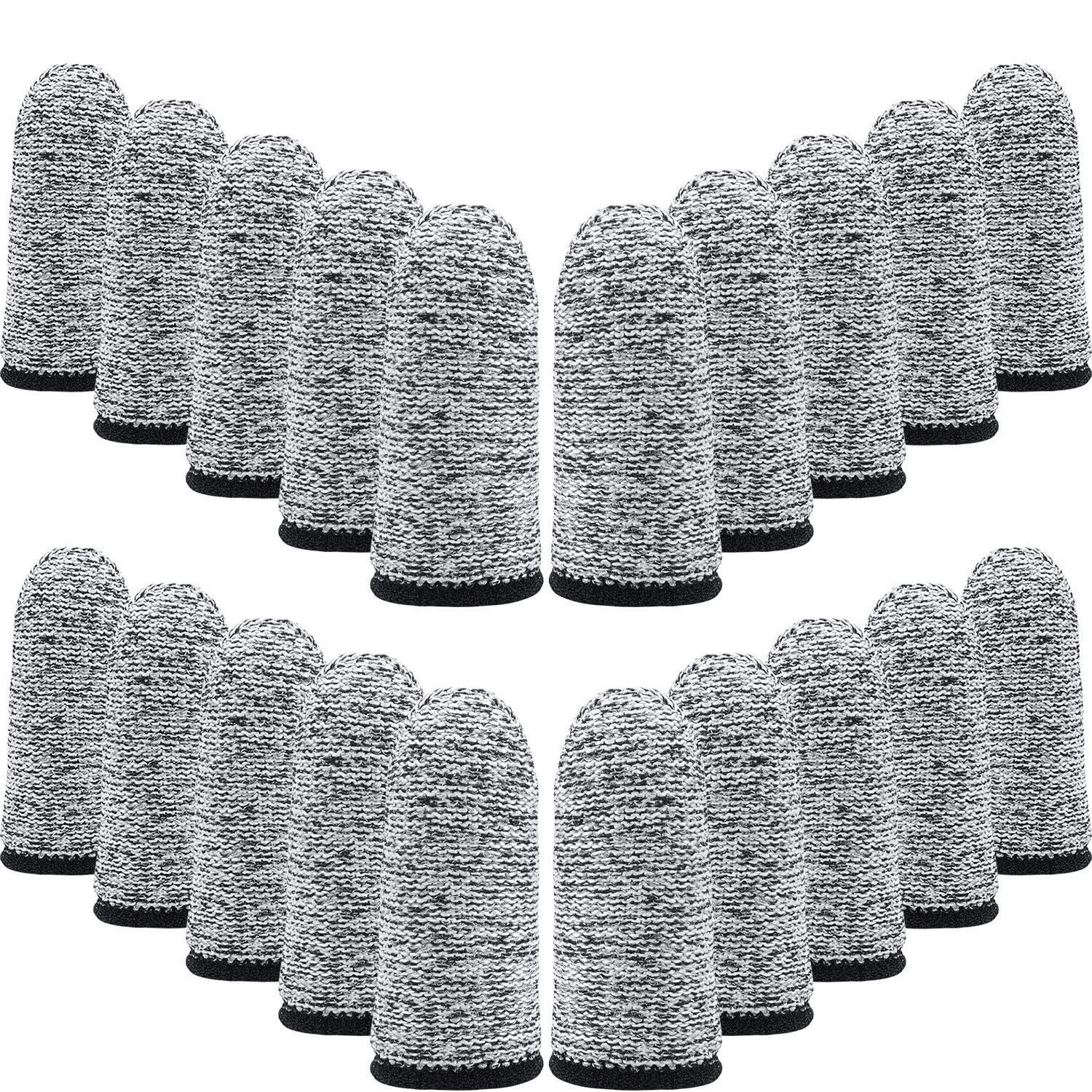 20 Pieces Cut Resistant Finger Cots Finger Sleeve Protectors Reusable ...