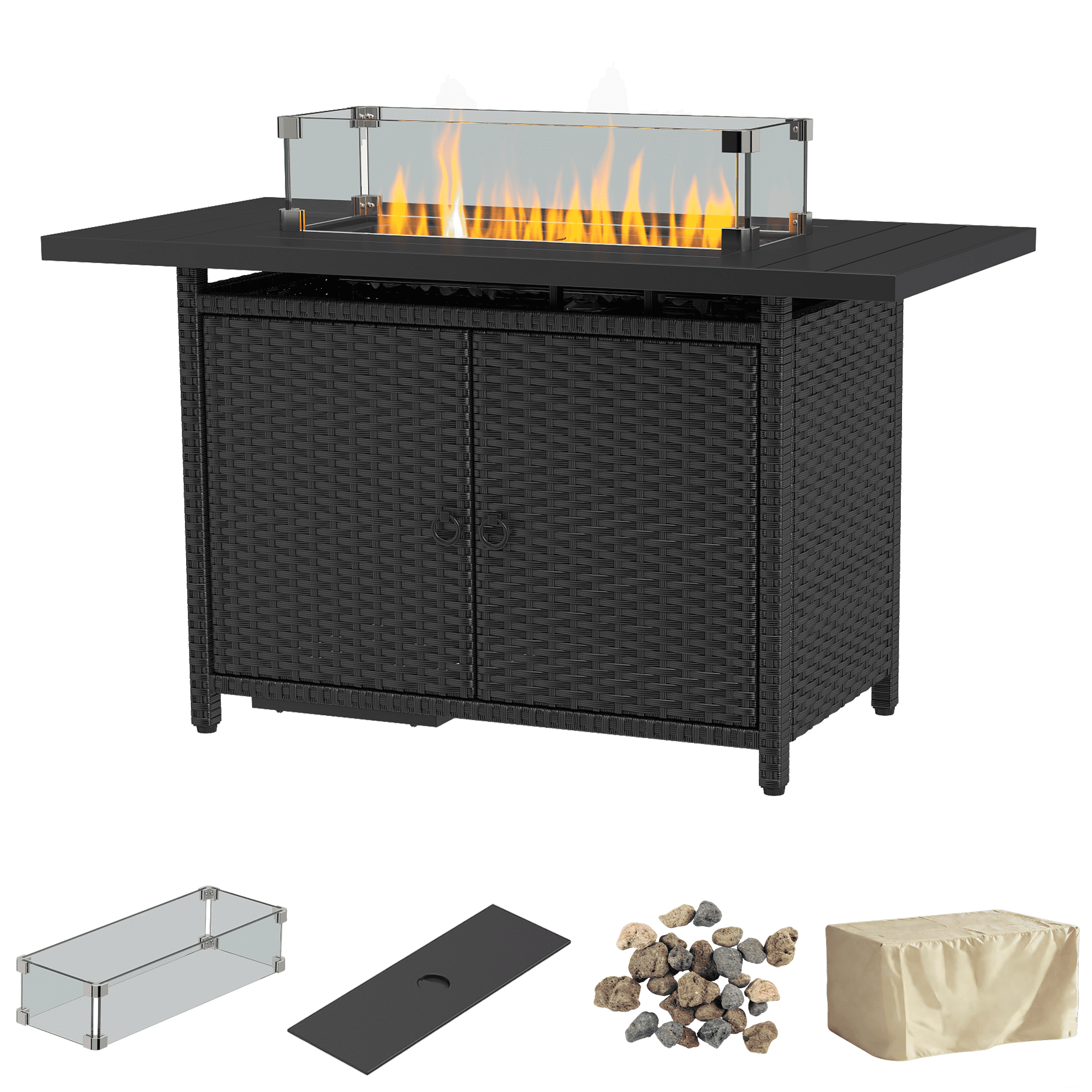 Click here for Foowin 43 Outdoor Propane Fire Pit Table gas Fire... prices