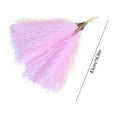10 Stems Faux Dried Pampas Grass, Fluffy Artificial Lavender Reed Plume ...