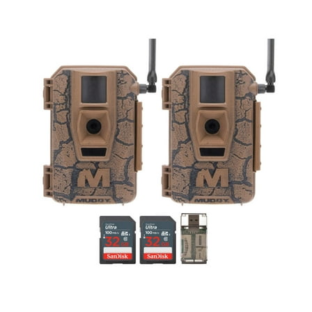 Muddy Pro Cam 16MP Trail Cameras, 18 IR Emitters, 0.7s Trigger Speed, 4 ...