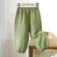 ATOYSOY Kids Elastic Waist Textured Fabric Relaxed Pants Casual ...