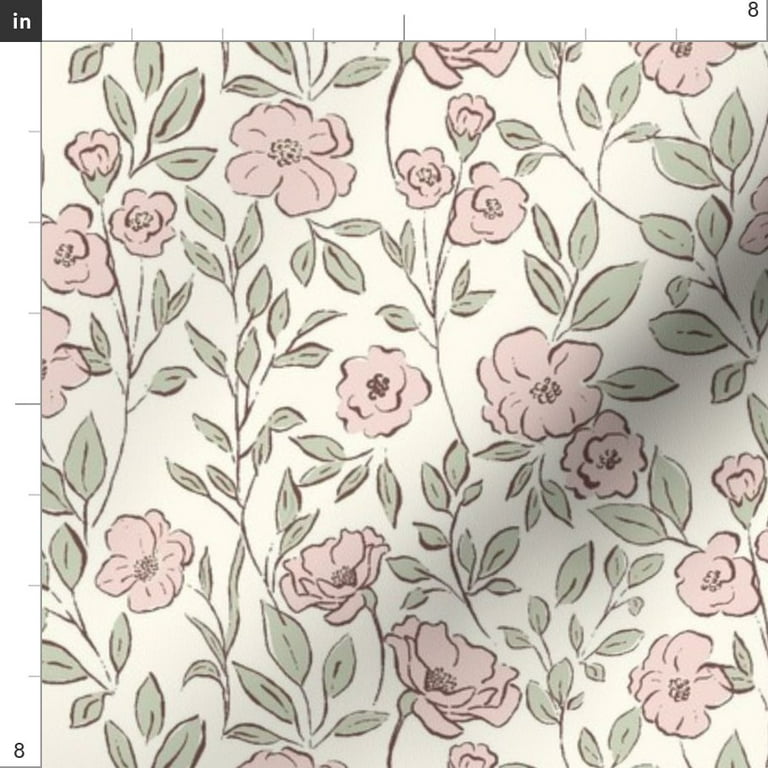 Tan Printed Fabric