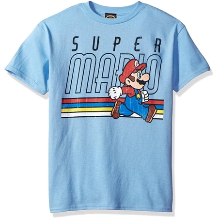 Nintendo Boys Super Mario Classic Vintage Throwback Mario Graphic T ...