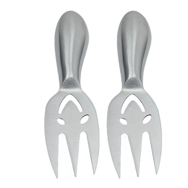 Smiling Face Cheese Forks,2 Pcs Cheese Forks Stainless Steel Cheese ...