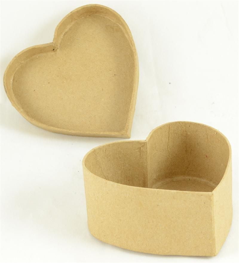 12 Pcs, Paper Mache Small Heart Box 3 " X 1.5 " - Walmart.com