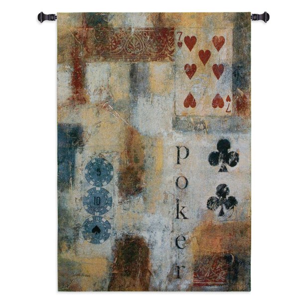 FineArtTapestries 3243-WH Poker Abstract Wall Tapestry - Walmart.com