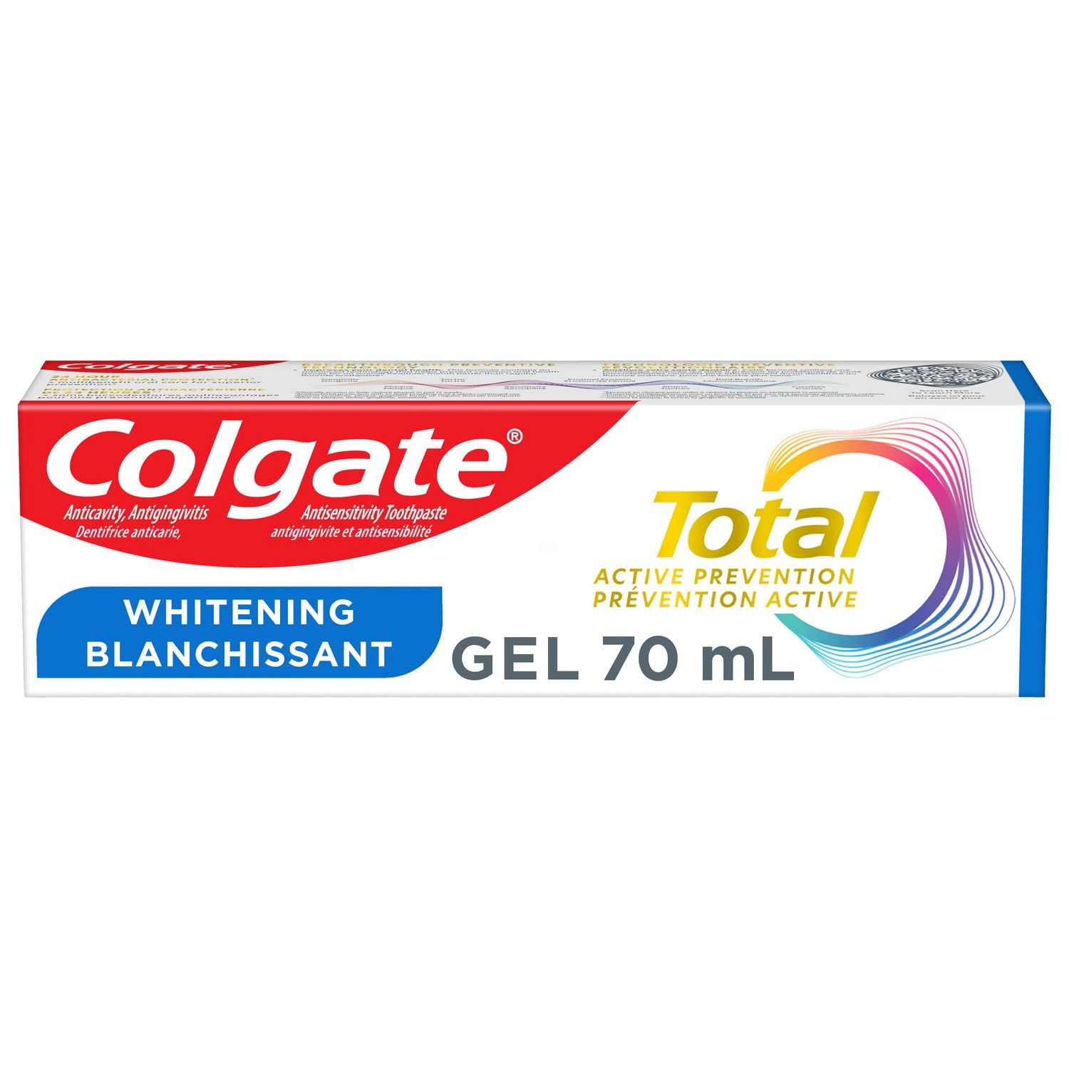 Colgate Total Active Prevention Whitening Toothpaste, Mint Flavour, 70 ...