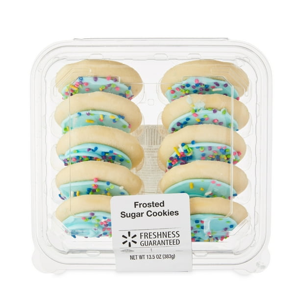 Freshness Guaranteed Frosted Sugar Cookies, Blue, 10 Count - Walmart.com