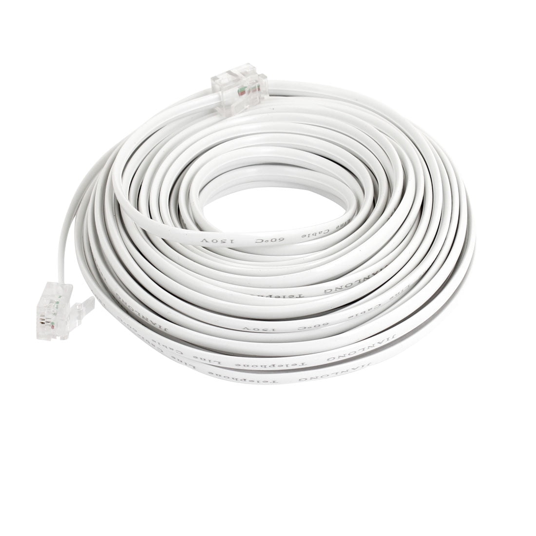 10M 32.8Ft RJ11 Modular Telephone Phone Cables Wire White
