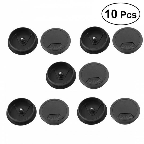10 Pcs Cache-Trou de Câble pour PC de Bureau, Diamètre 50mm (Noir ...