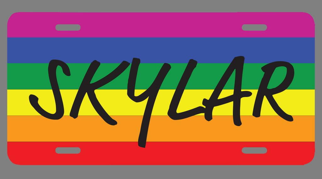 Skylar Name Pride Flag Style License Plate Tag Vanity Novelty Metal ...