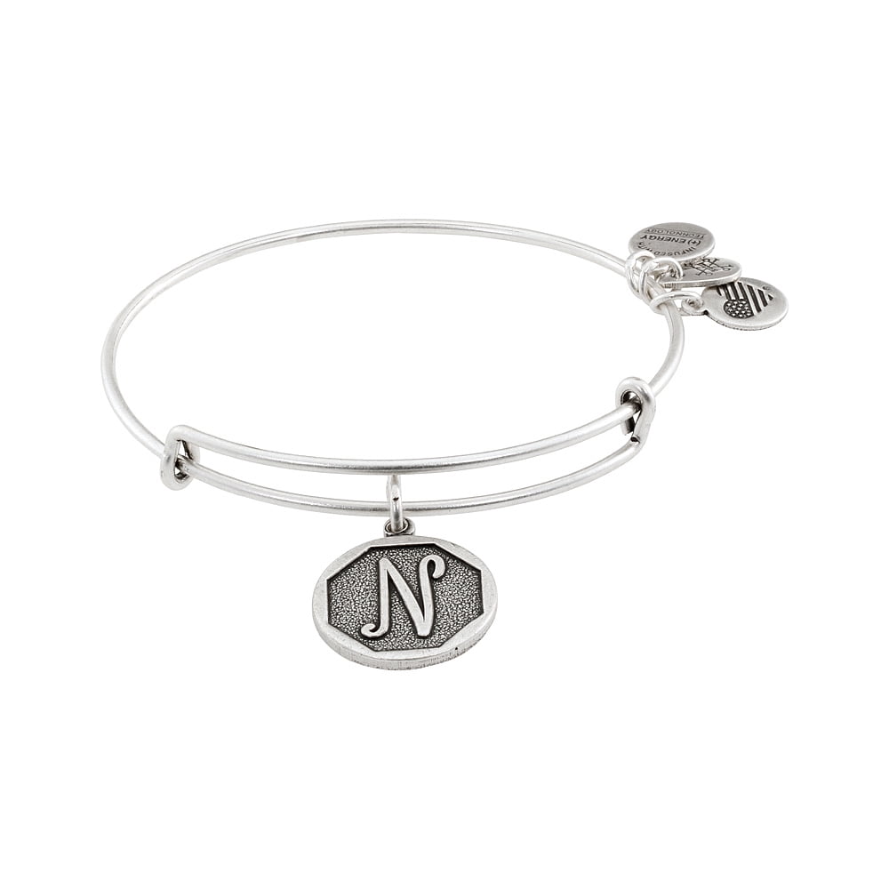 Alex and Ani Initial N Charm Bangle, Silvertone - Walmart.com