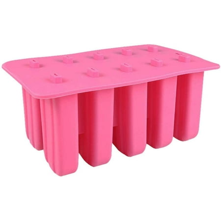 10 Cell Silicone Ice Cream Molds Ice Moulds Freezer Ice Cream Bar Molds ...