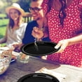 50 Pack 9 Inch Black Disposable Paper Plates, Round Party Plates for ...