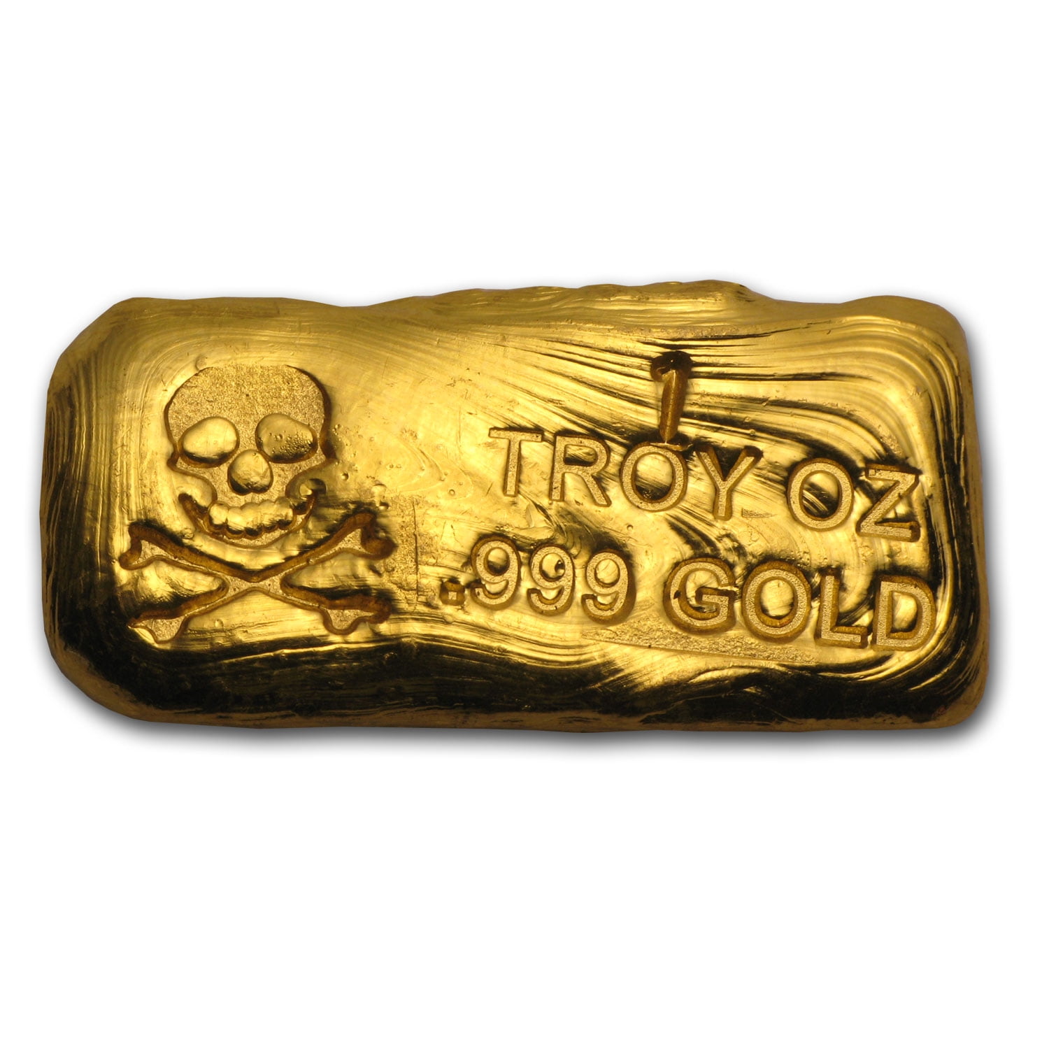 1 oz Hand Poured Gold Bar - PG & G (Skull & Bones) - Walmart.com
