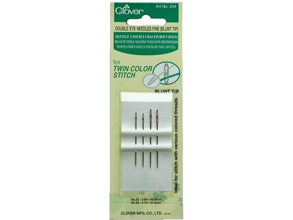 Clover Hand Needle Double Eye Fine Blunt Tip 4pc - Walmart.com