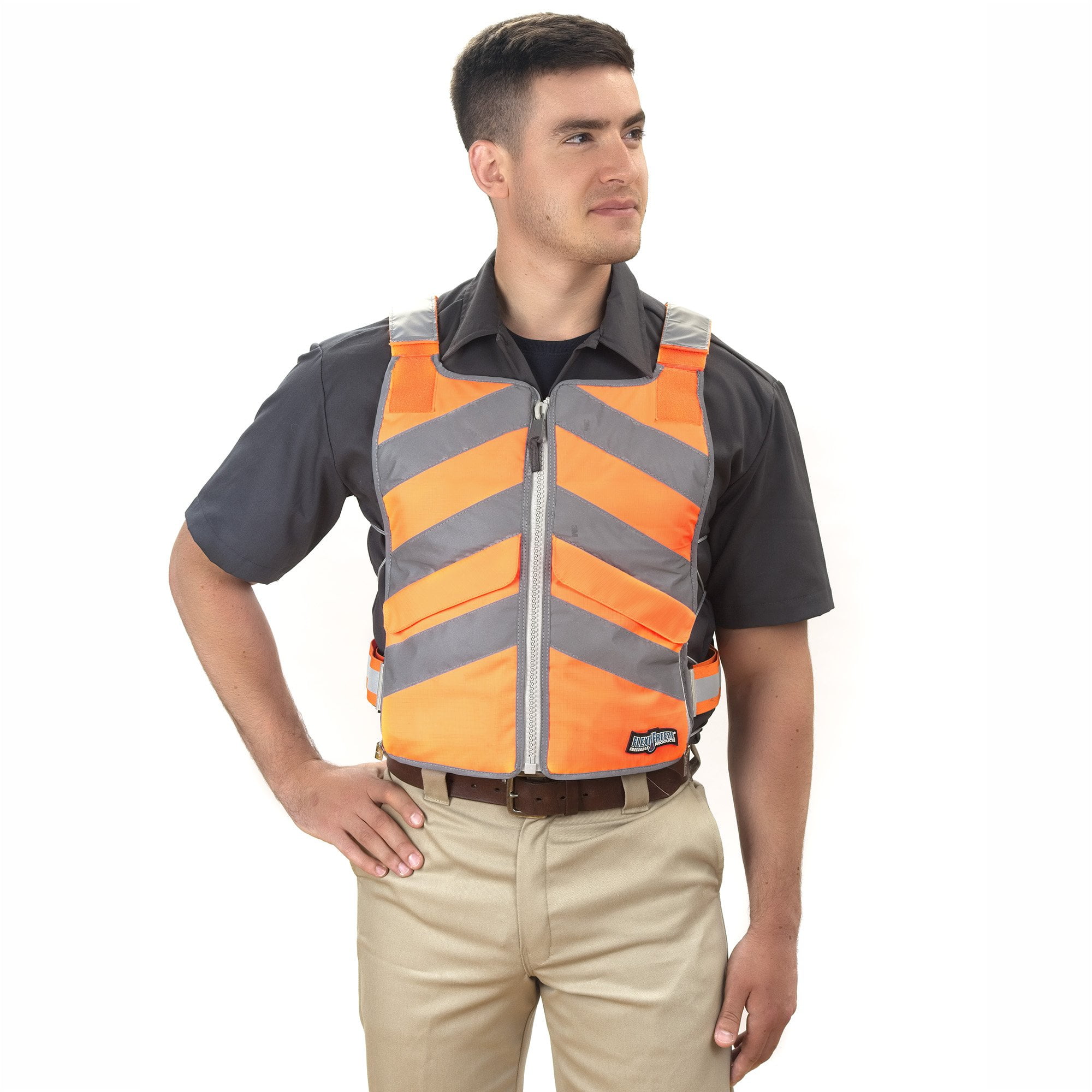 FlexiFreeze Professional Series Ice Vest - Hi-Vis Orange - Walmart.com