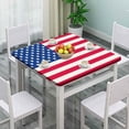 American Flag Square Tablecloth, Waterproof Fitted Table Cloth for ...