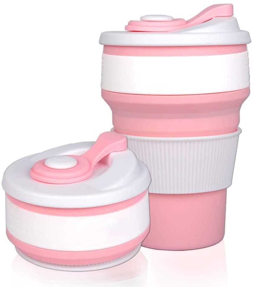 disposable cup silicone, retractable collapsible travel mug, 350ml ...