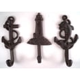 Decorative Hanging Nautical Hooks Set of 6 - Lighthouse, Dolphin ...