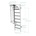 BenchK 211 Black + A076 Wall bars with adjustable beech wood pull-up ...