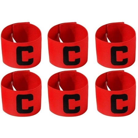 MAFNIO 6 Pieces Elastic Soccer Captain Armband Adjustable Football ...