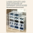 Double Layer Load Bearing Transparent Plastic Shoe Box Side Opening ...