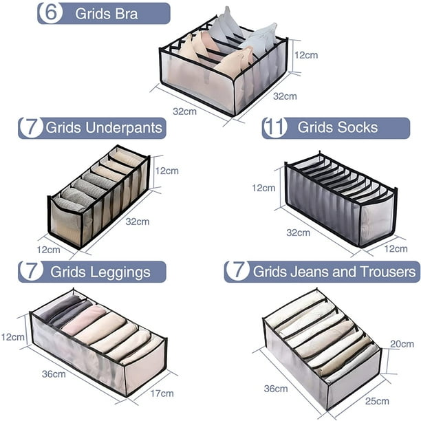 5 PCS Clothes Organizer for Clothes,Drawer Dividers Containers for ...