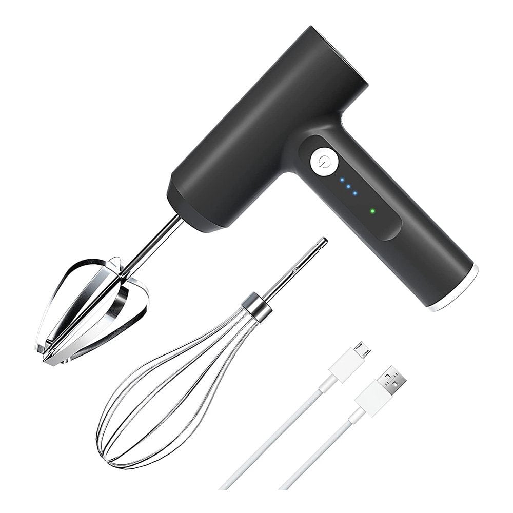 Cordless Electric Hand Mixer Hand Mixer USB Rechargeable Turbo Boost 3 ...
