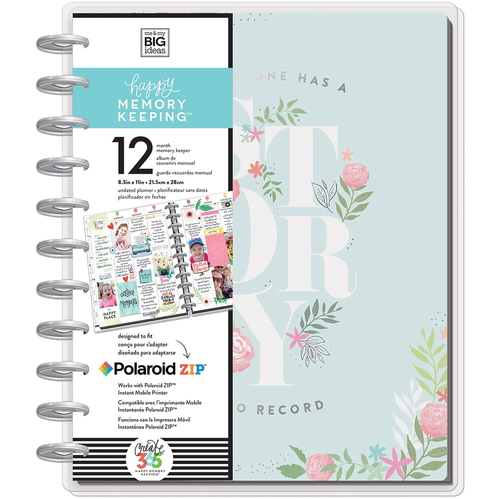 Happy Memory Keeping Undated 12-Month Big Planner -My Story W/Metal ...