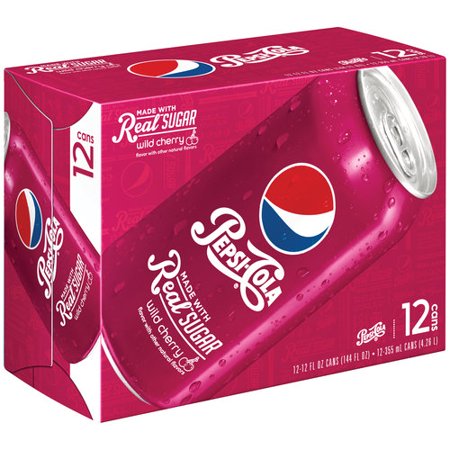 Wild Cherry Pepsi Cola, 12 fl oz, 12 pack - Walmart.com