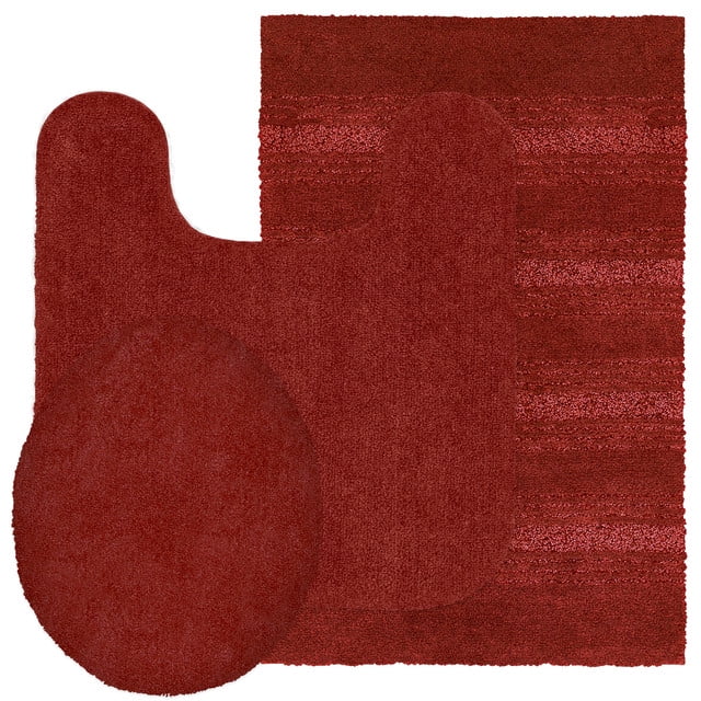 Better Homes & Gardens 3-Piece Bath Rug Set, Red - Walmart.com