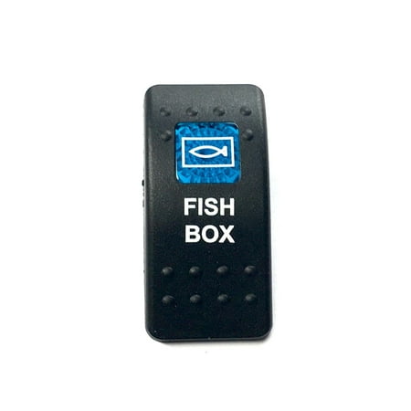 Southern Marine Euro Rocker Switch Cover with Text, Black with Blue ...