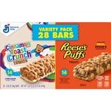 Reese's Puffs Cinnamon Toast Crunch Cereal Treat Bars Variety Pack, 28 ...