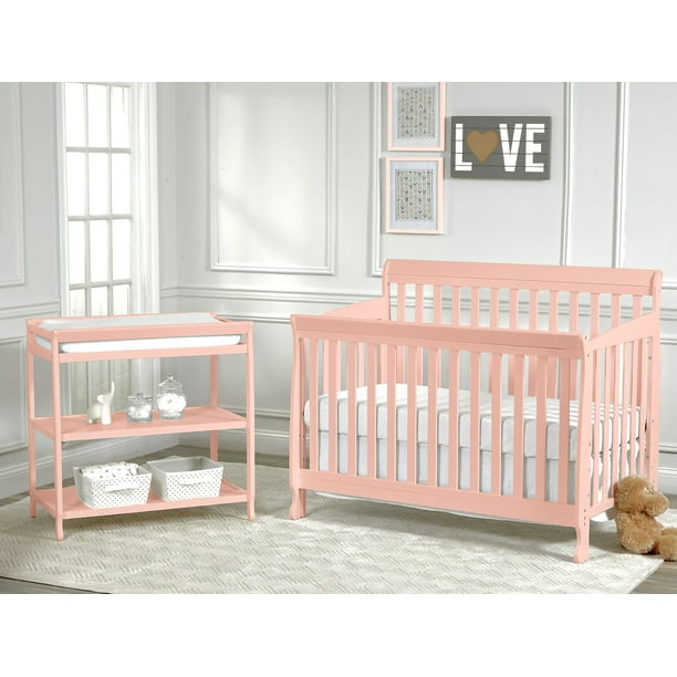 Suite Bebe Riley 4-in-1 Convertible Crib, Coral Finish - Walmart.com