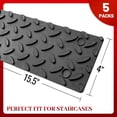 5 PCS Rubber Stair Tread for Wooden Steps, Skid Resistant and Outdoor ...