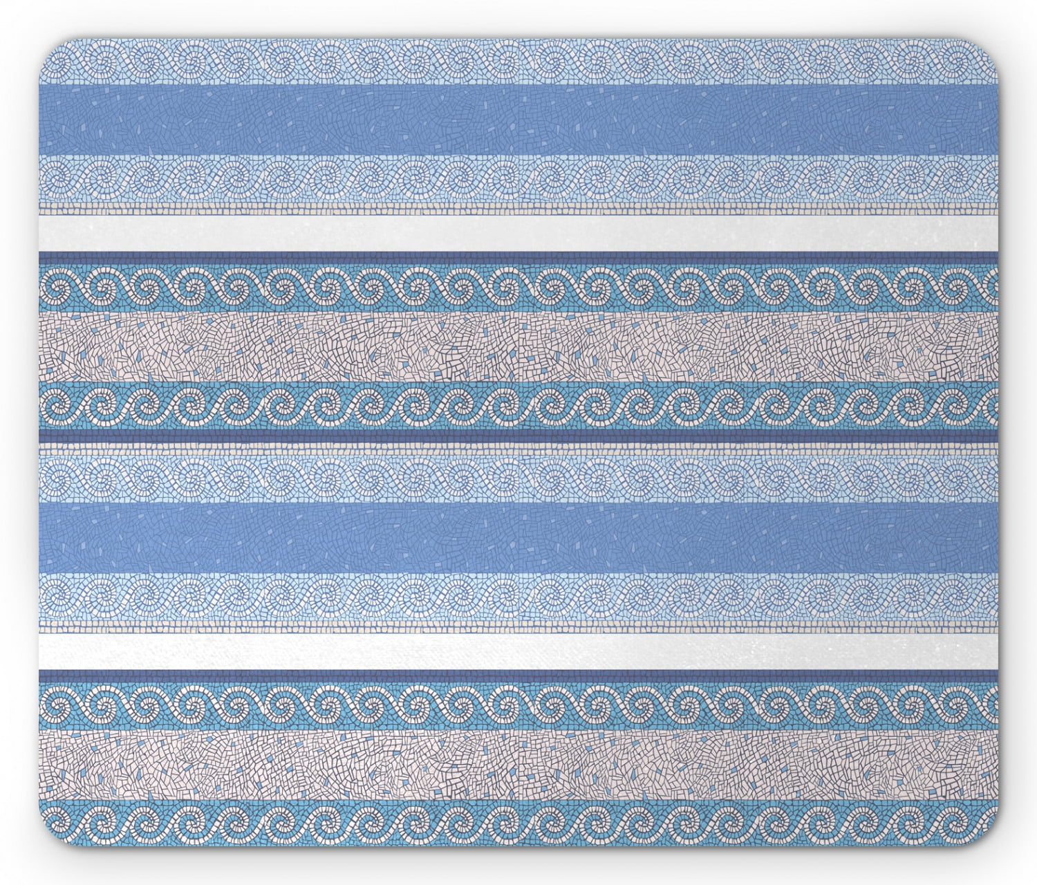 Retro Mouse Pad, Mosaic Inspired Borders in Antique Style Swirl Motifs ...