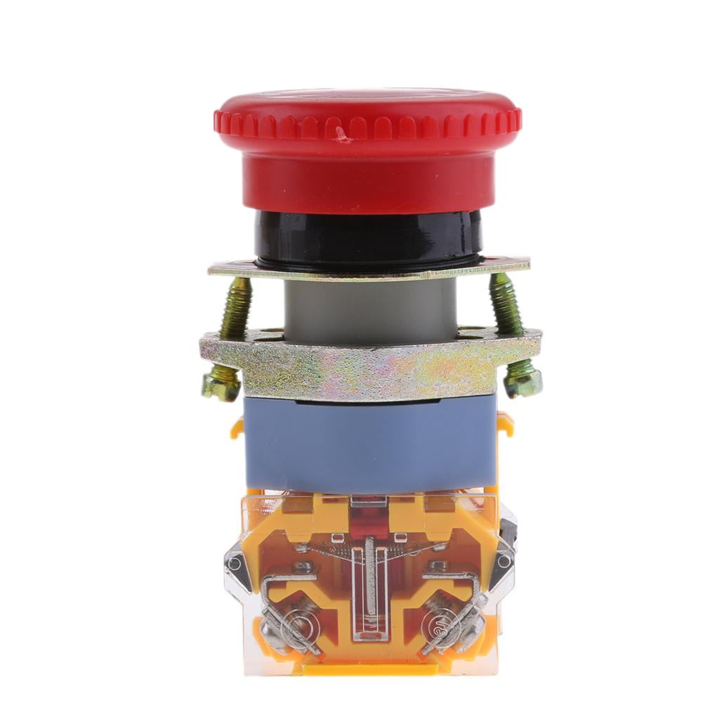LA39-11ZS NC/NO Emergency Stop Self Locking Push-button Switch Red for ...